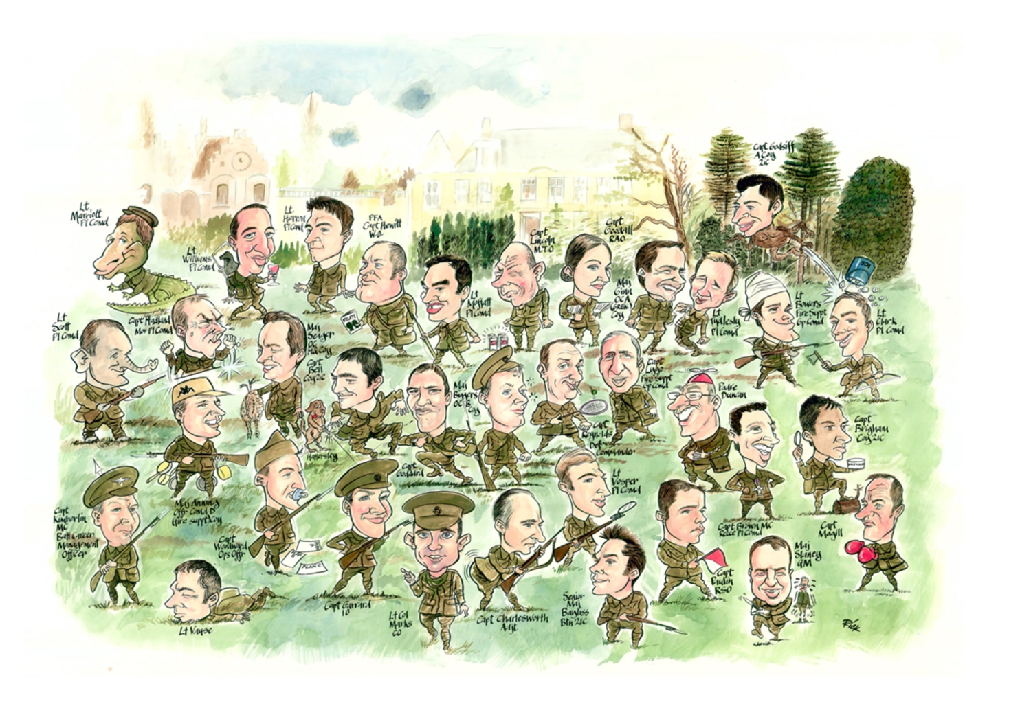 Army Officers' Mess Group Paintings Page 2 - Caricaturist | Digital ...